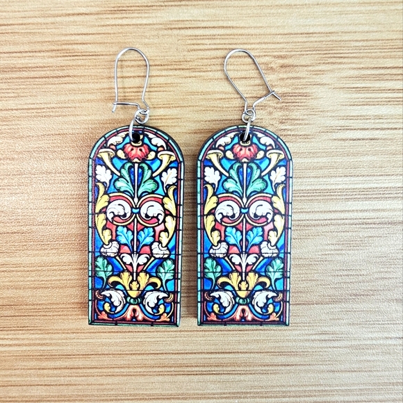 Handmade | Jewelry | Newstained Glass Window Earrings | Poshmark